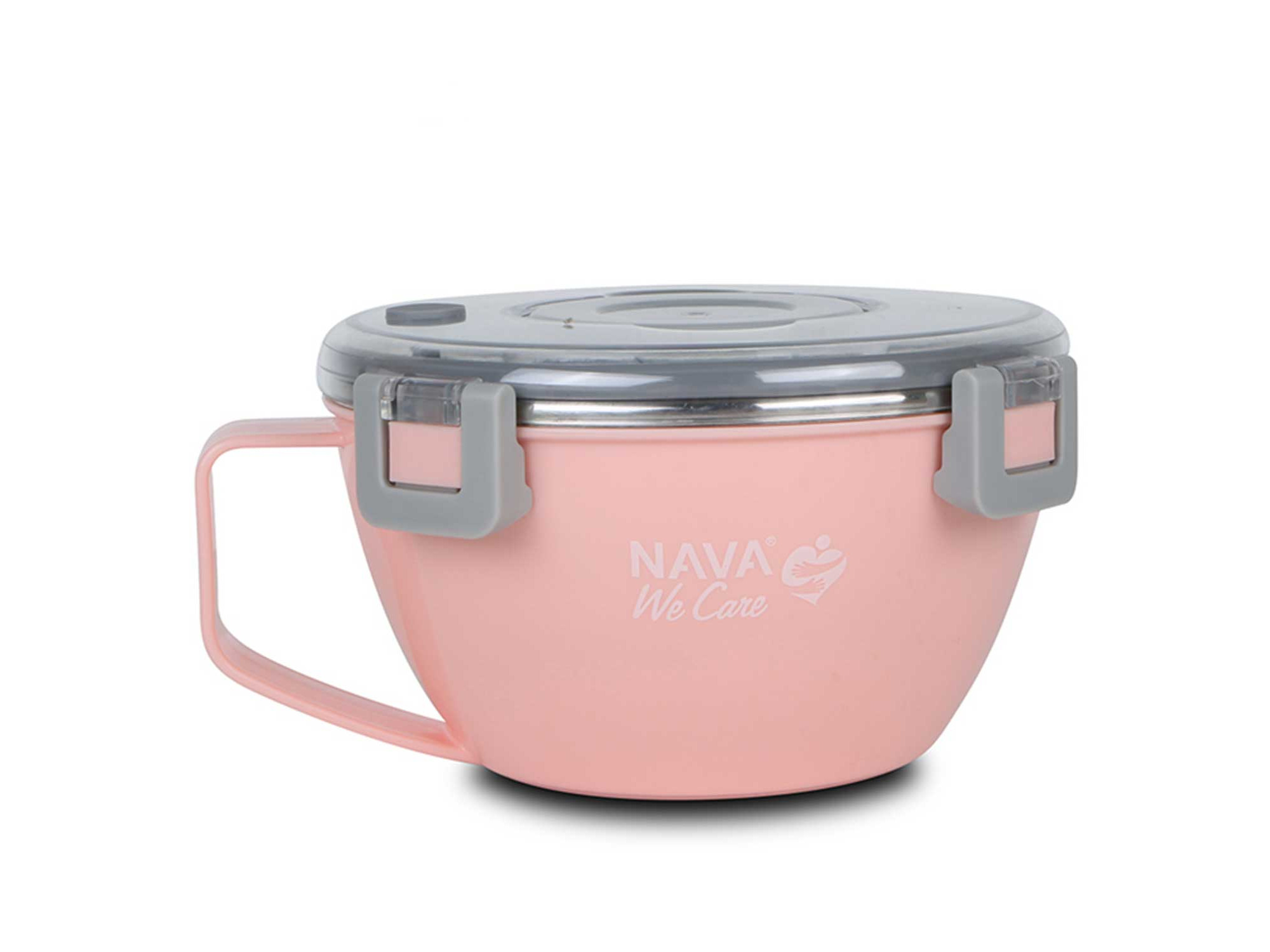 food storage nava 10-262-011 s.steel lunch box we care pink 850ml